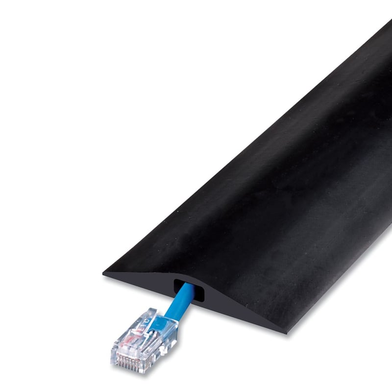 Rubber Duct Cable Protector Channel 10 ft L Black | Circle Tool Supply