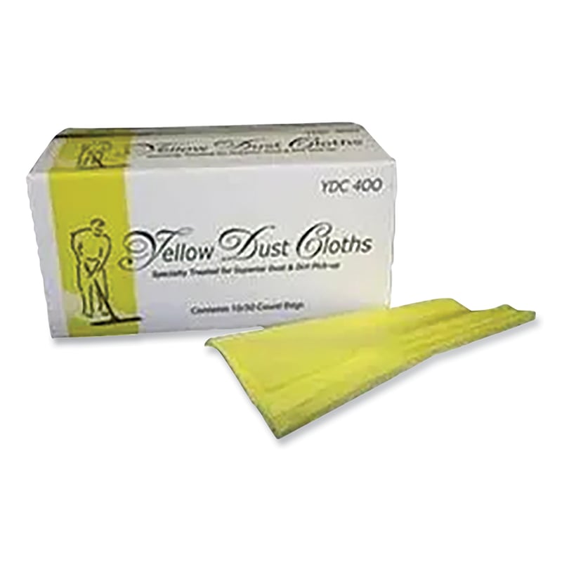 Disposable Dust Cloth 23 in L x 24 in W Oil Treated Rayon Yellow ...